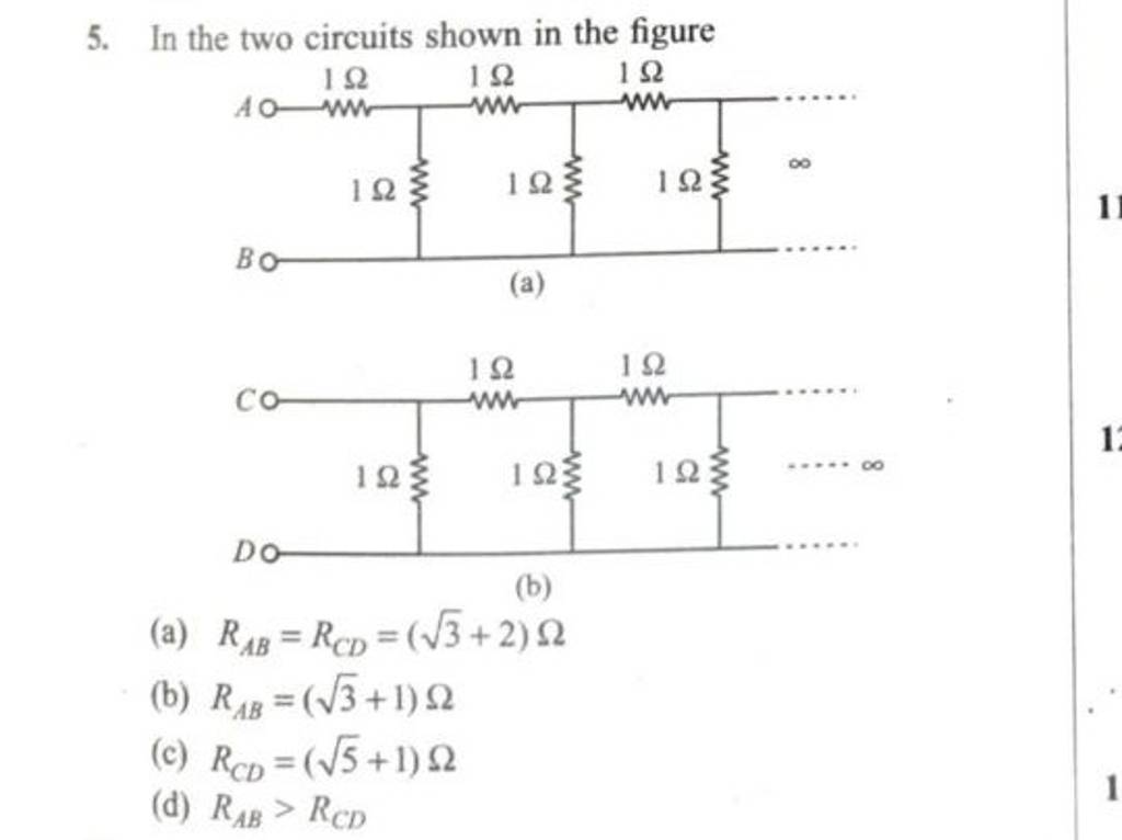 In the two circuits shown in the figure | Filo In the two circuits shown in the figure | Filo