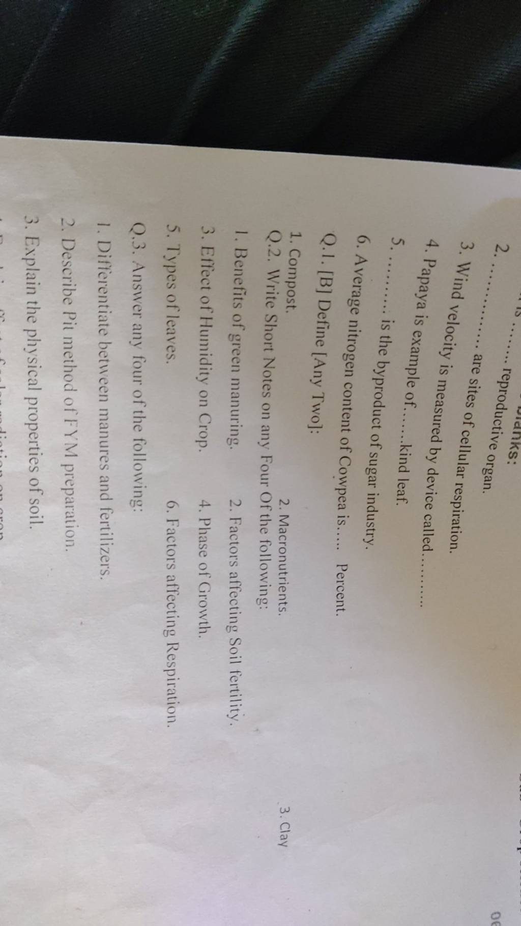 Q.2. Write Short Notes on any Four Of the following: | Filo Q.2. Write Short Notes on any Four Of the following: | Filo