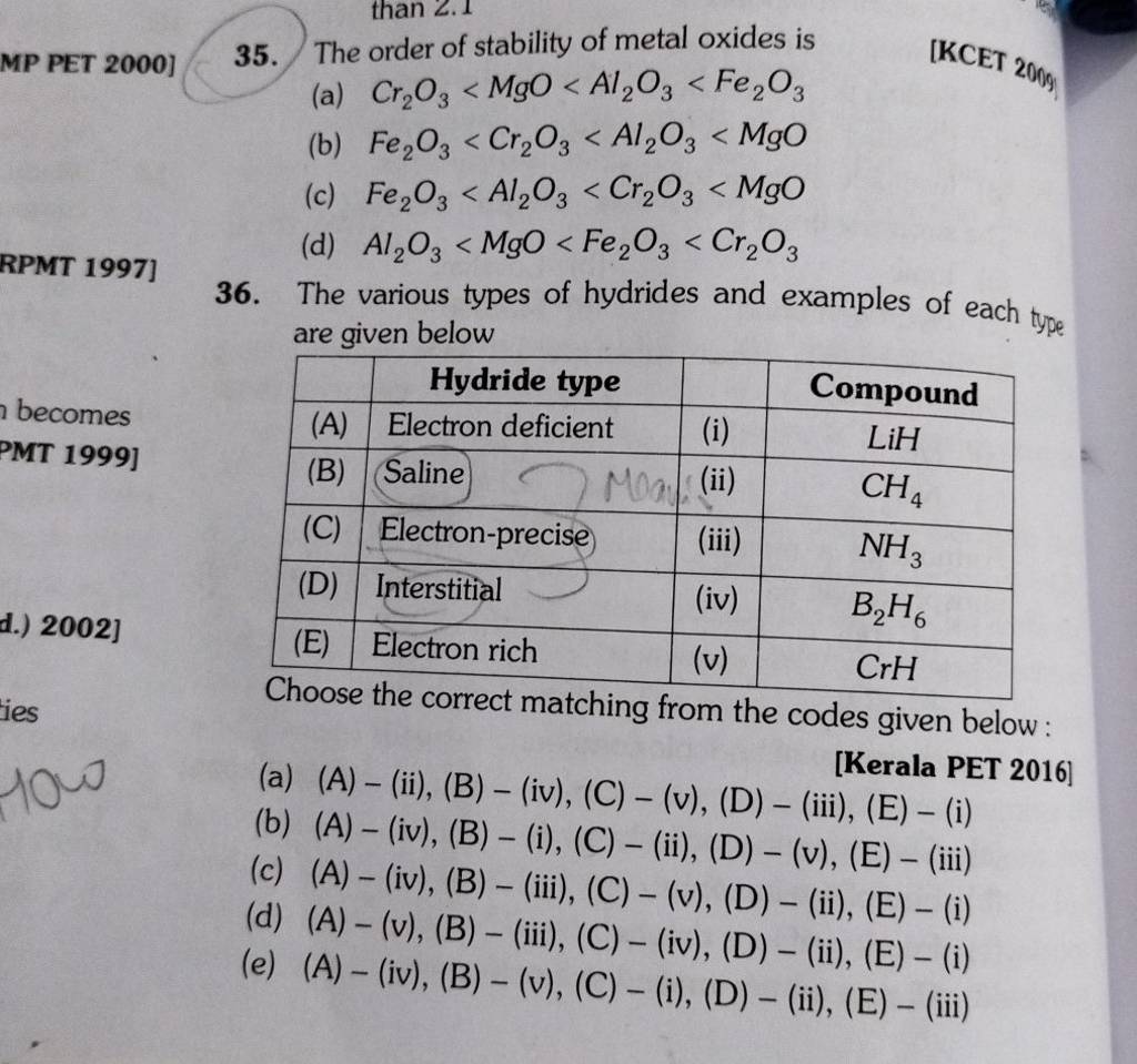 The various types of hydrides and examples of each type are given below C..