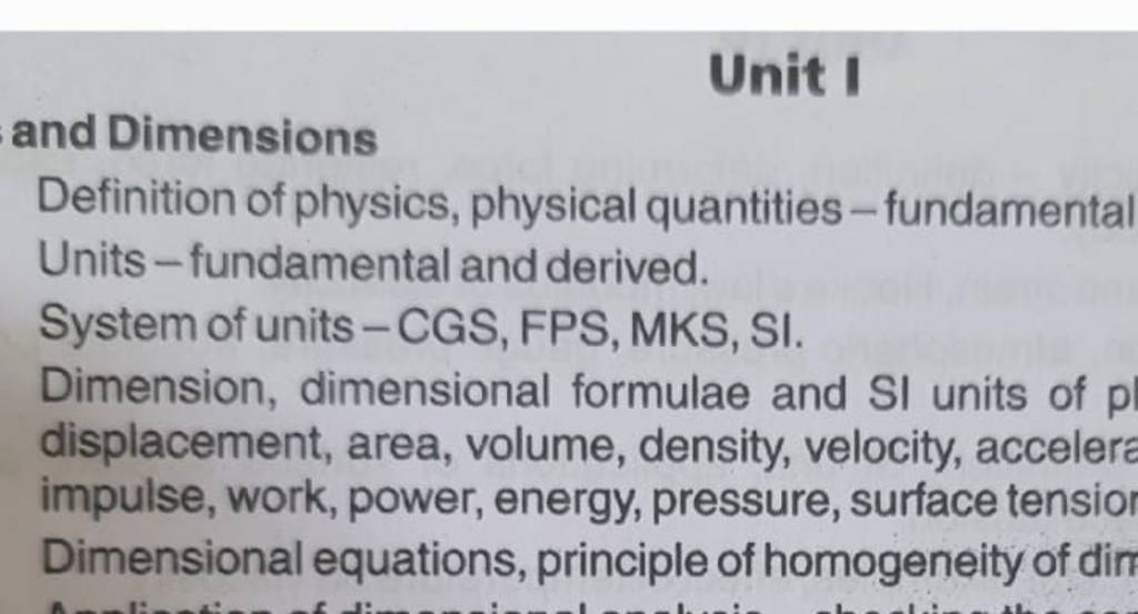 Definition of physics, physical quantities - fundamental | Filo