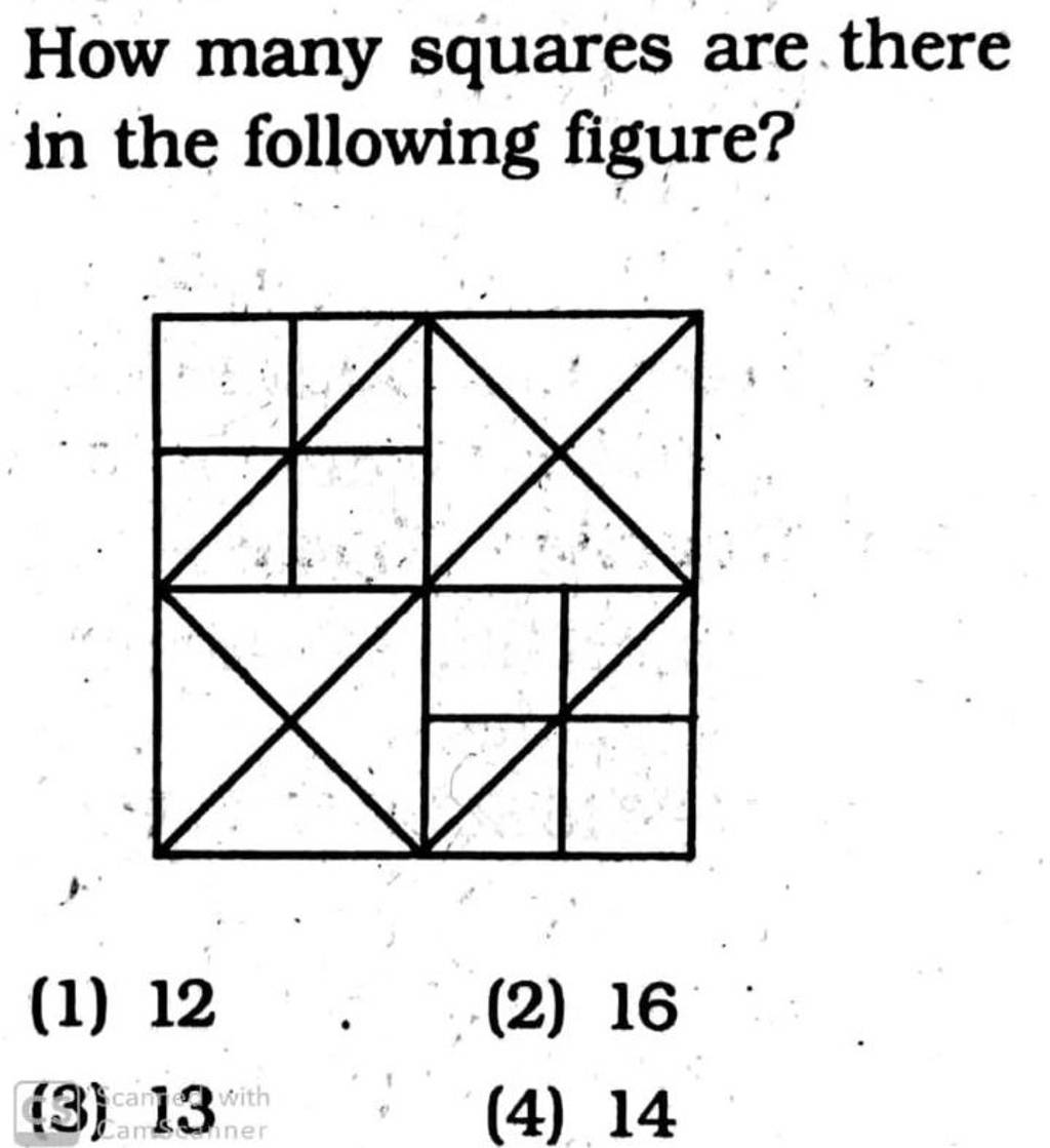 How Many Squares Are There In The Following Figure Filo