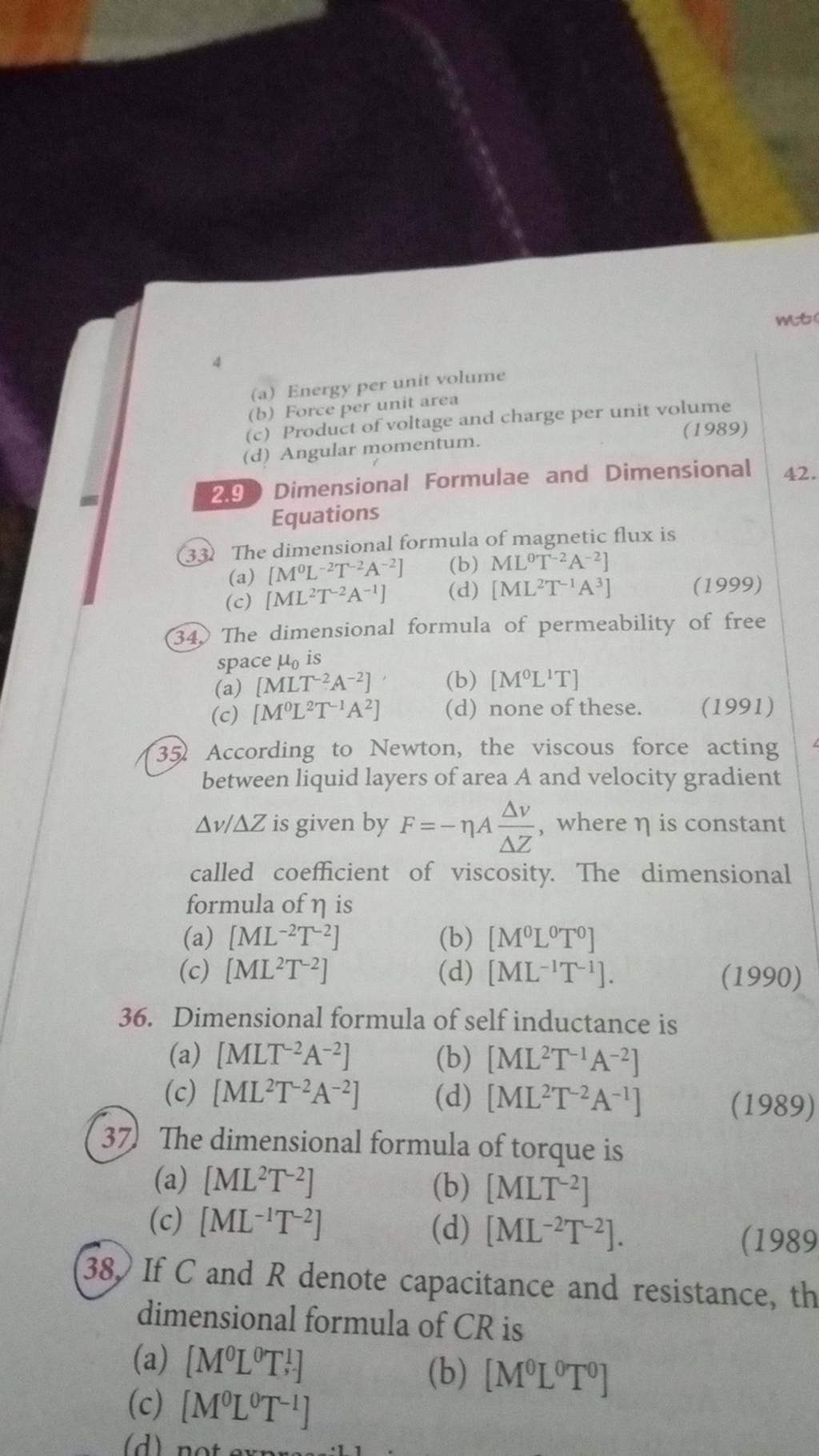 2 9 Dimensional Formulae And Dimensional Equations 33 The Dimensional 2-9-dimensional-formulae-and-dimensional-equations-33-the-dimensional