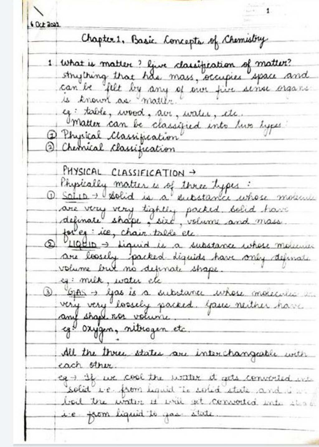Chapter1. Basic Concepts of Chemistry 1. What is matter? live classificat..