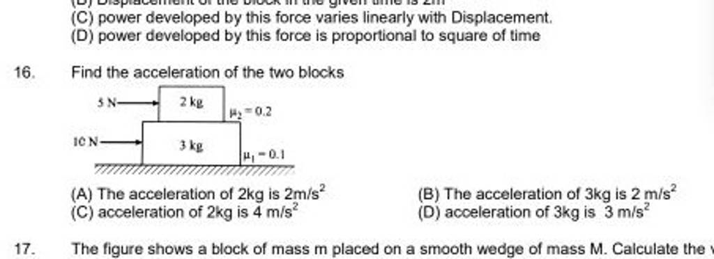 Find the acceleration of the two blocks | Filo