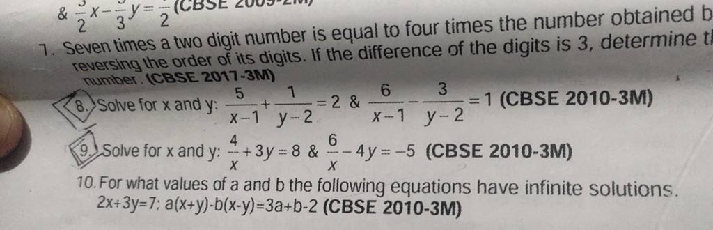 7 Seven Times A Two Digit Number Is Equal To Four Times The Number Obtai