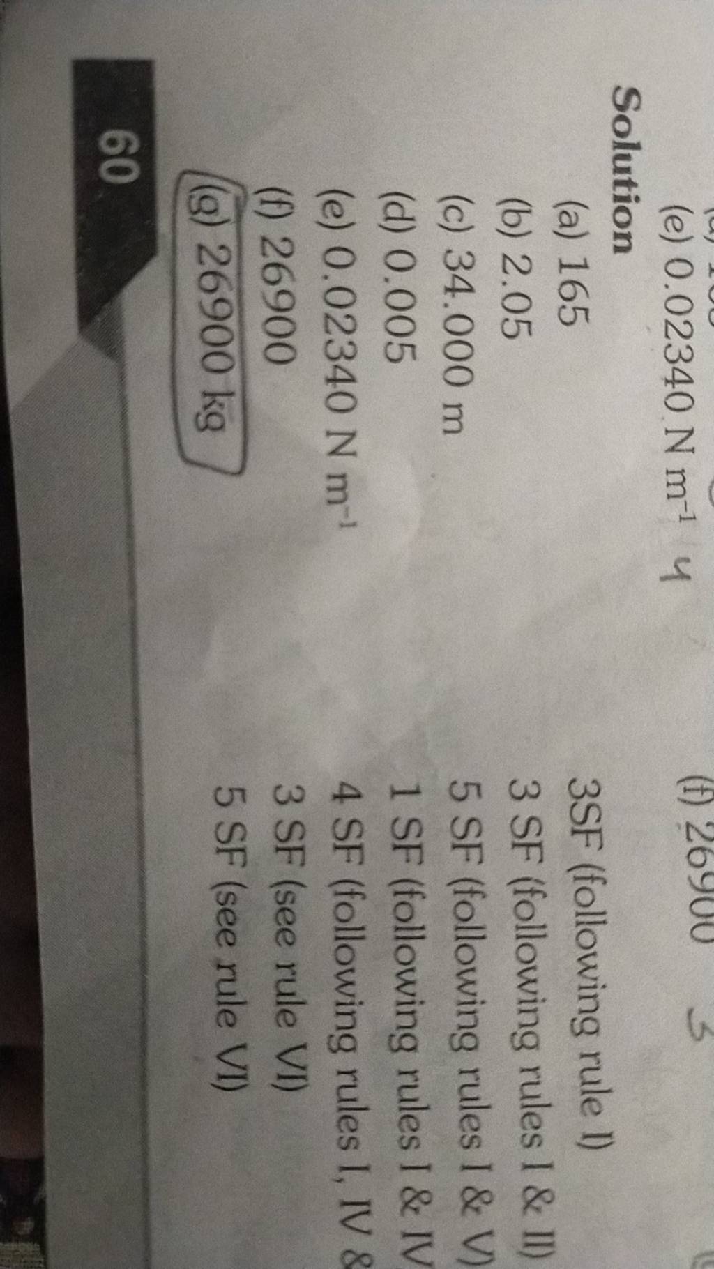 3SF (following rule I) (b) 2.05 3 SF (following rules I \& II) (c) 34.000..