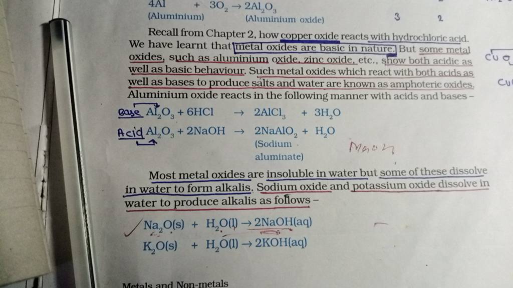 Recall From Chapter 2 How Copper Oxide Reacts With Hydrochloric Acid We Recall From Chapter 2 How Copper Oxide Reacts With Hydrochloric Acid We