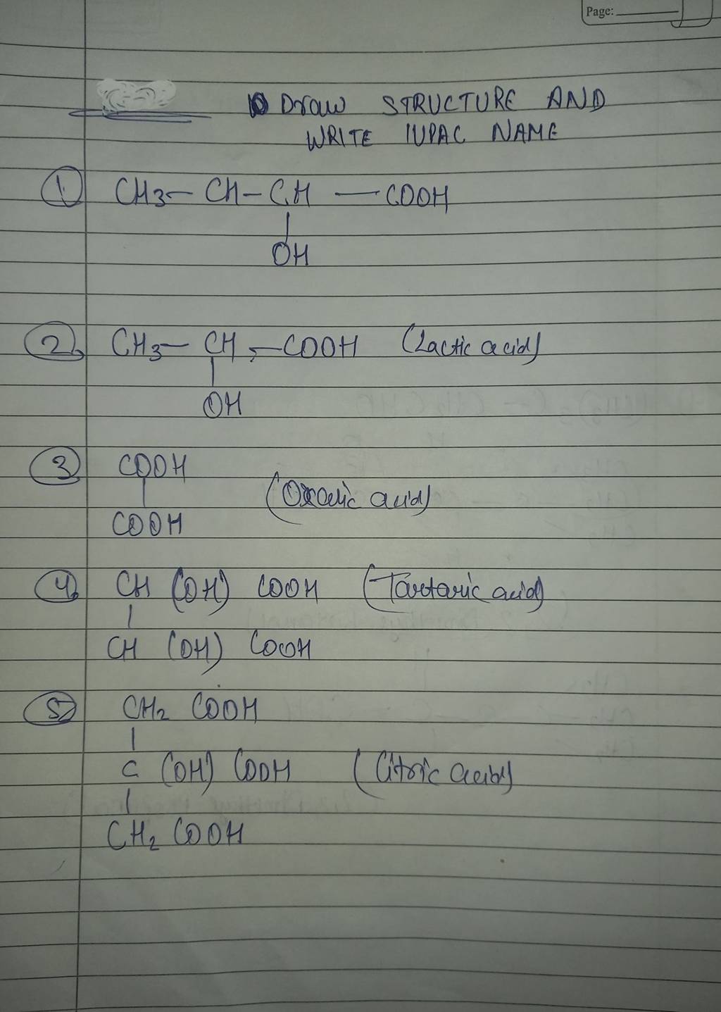 10 Draw STRUCTURE AND WRITE IUPAC NAME | Filo
