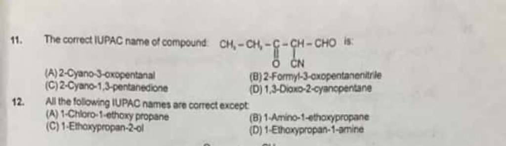 The correct IUPAC name of compound. | Filo