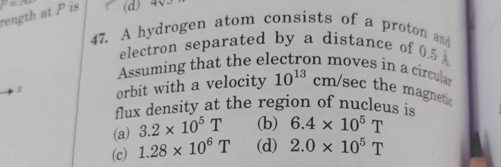 A Hydrogen Atom Consists Of A Proton And Electron Separated By A Distance