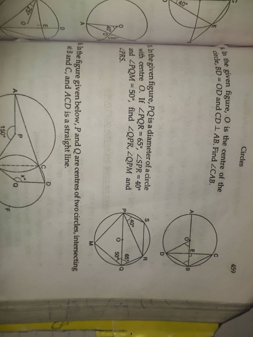 Circles 10 the given figure, O is the centre of the circle, BD=OD and CD⊥..