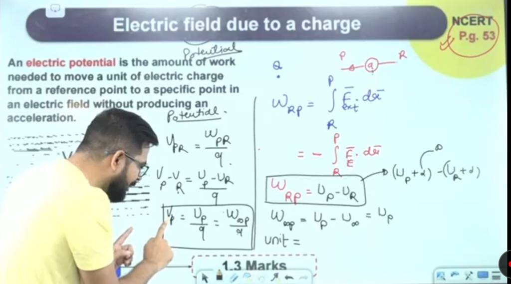 Electric field due to a charge Potential An electric potential is the amo..