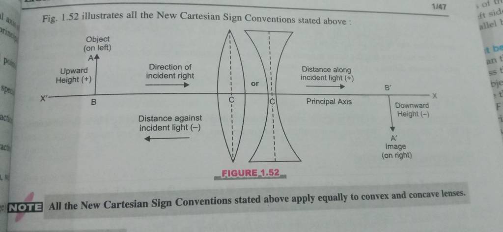 Fig. 1.52 illustrates all the New Cartesian Sign Conventions stated above..