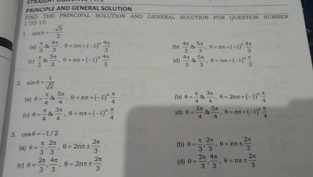 PRINCIPLE AND GENERAL SOLUTION FIND THE PRINCIPAL SOLUTION AND GENERAL SO..