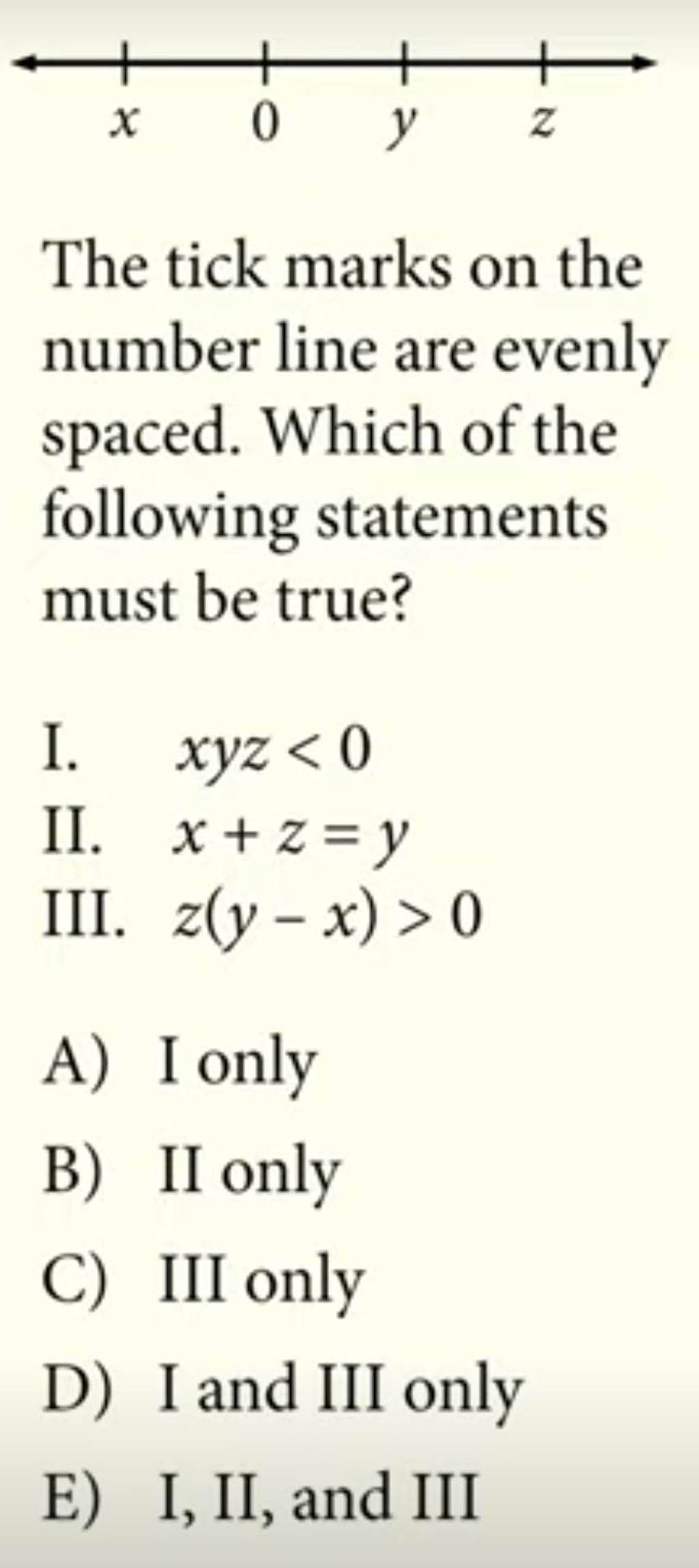 the-tick-marks-on-the-number-line-are-evenly-spaced-which-of-the-followi