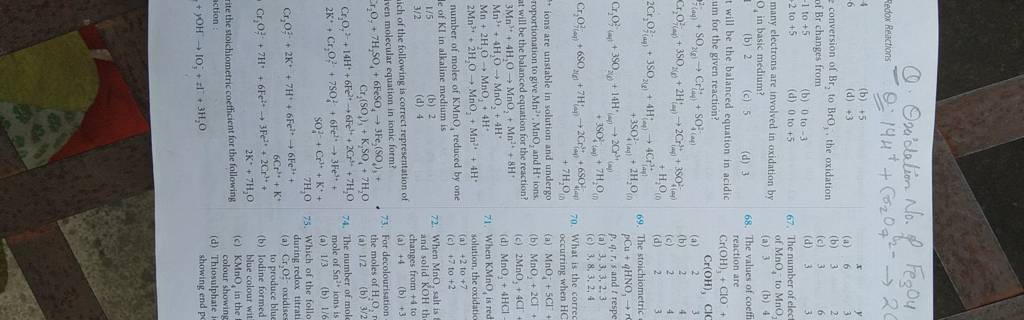 will be the balanced equation in acidic um for the given reaction? + SOCS..