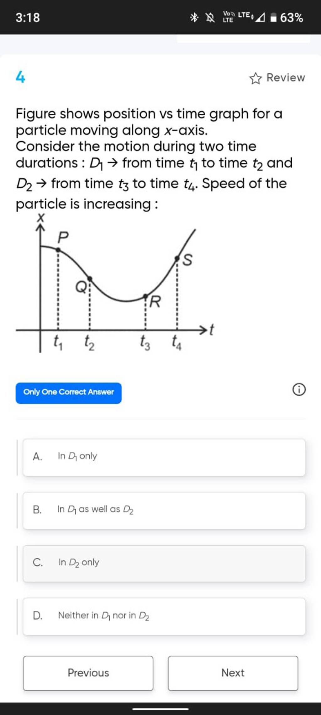 3 18 ∗ K 4 ๙ Review Figure Shows Position Vs Time Graph For A Particle