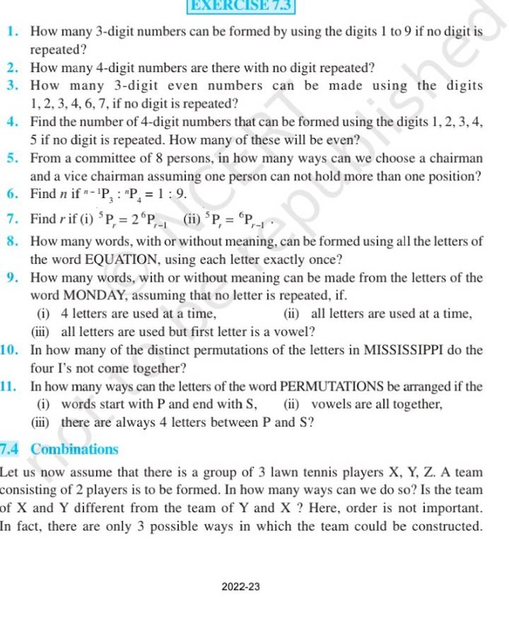 1 How Many 3 Digit Numbers Can Be Formed By Using The Digits 1 To 9 If N