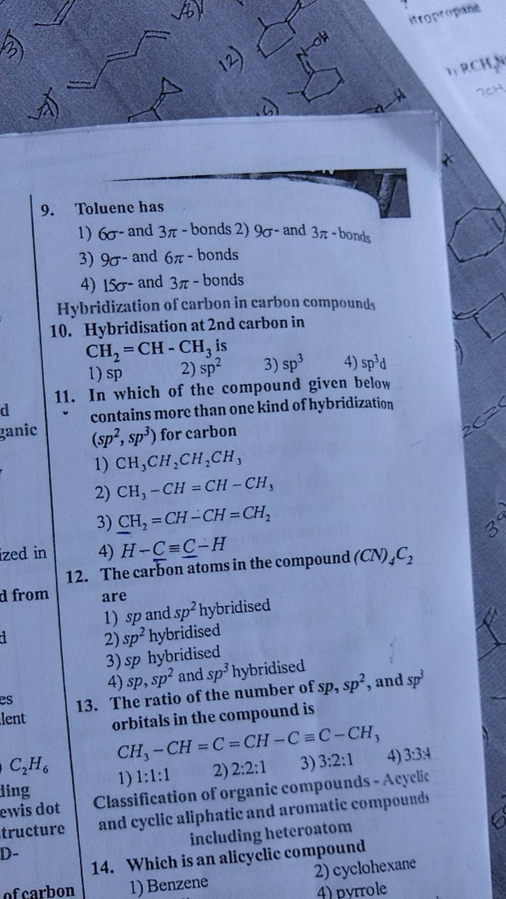 Classification Of Organic Compounds Acyclic And Cyclic Aliphatic And Ar