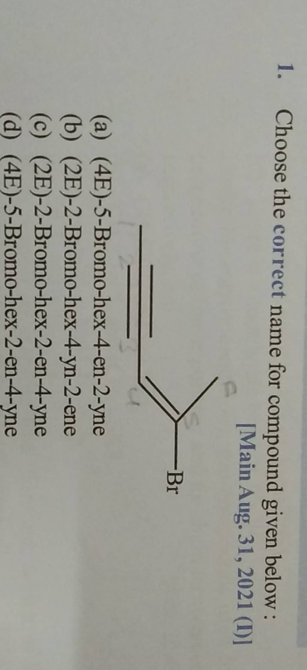 Choose the correct name for compound given below: | Filo