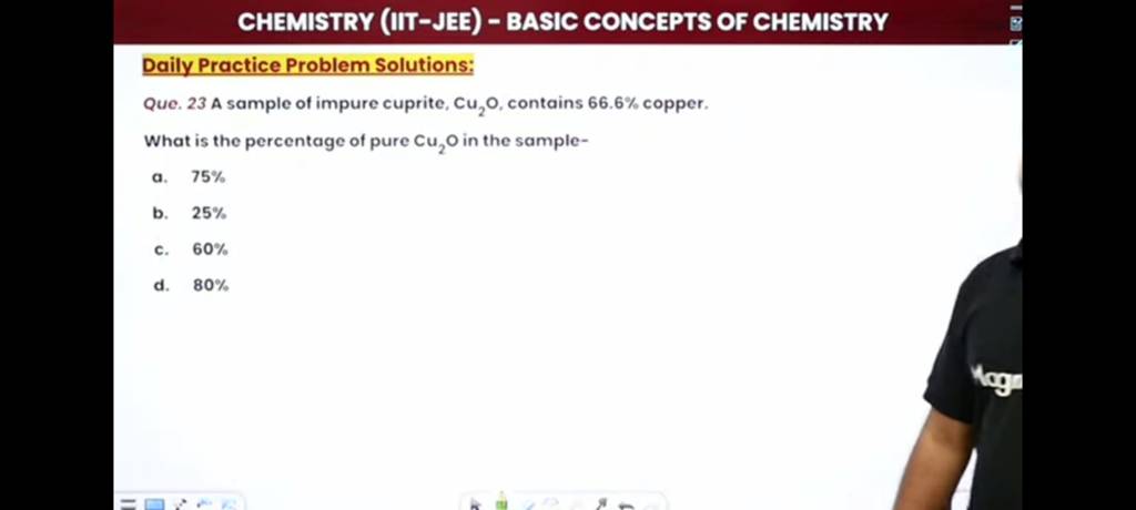 CHEMISTRY (IIT-JEE) - BASIC CONCEPTS OF CHEMISTRY Daily Practice Problem