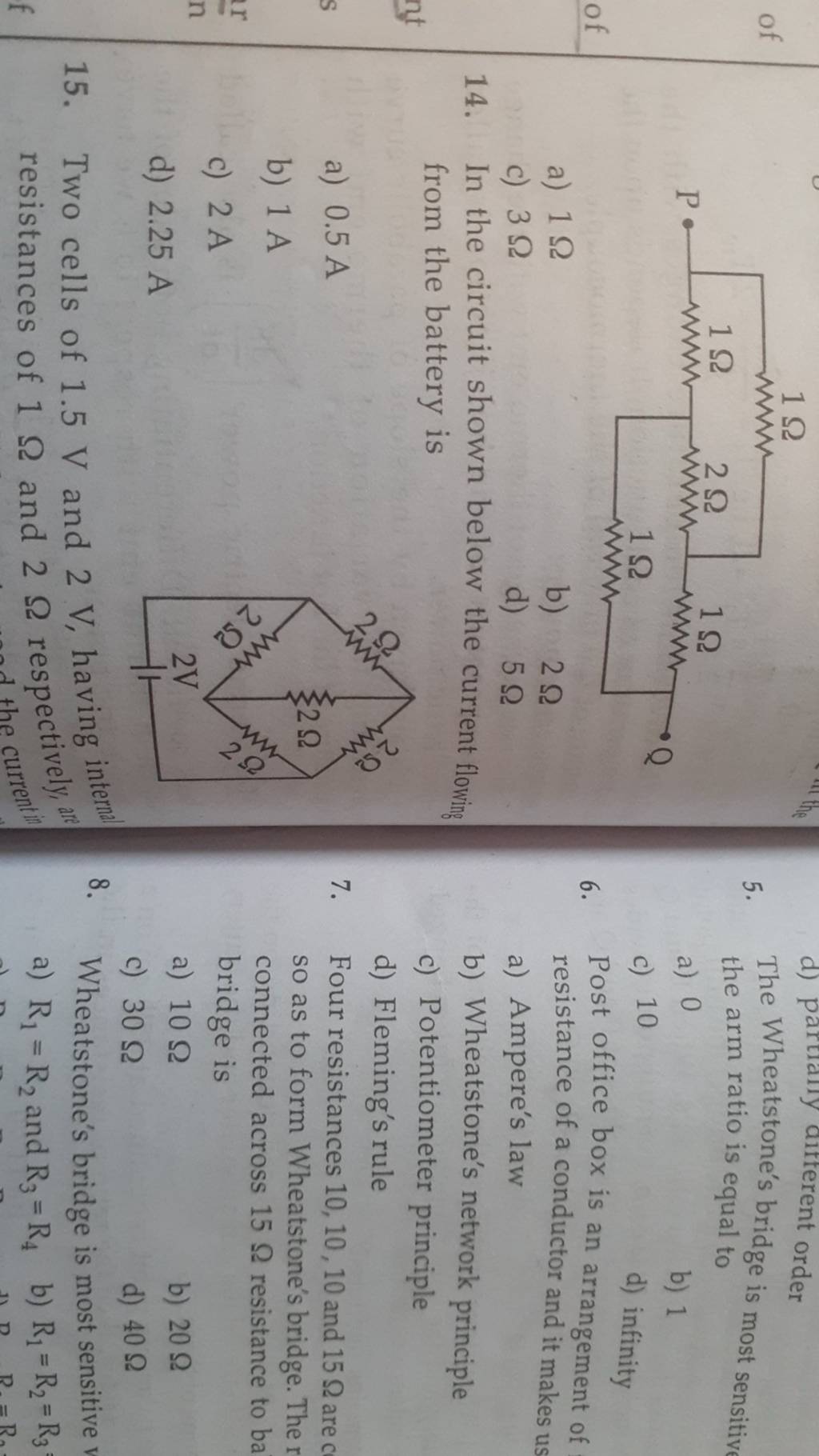 In the circuit shown below the current flowing | Filo In the circuit shown below the current flowing | Filo