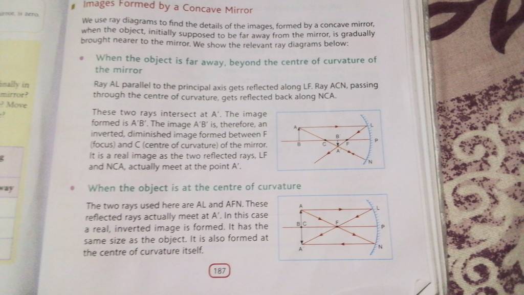 1. Images Formed by a Concave Mirror We use ray diagrams to find the deta..