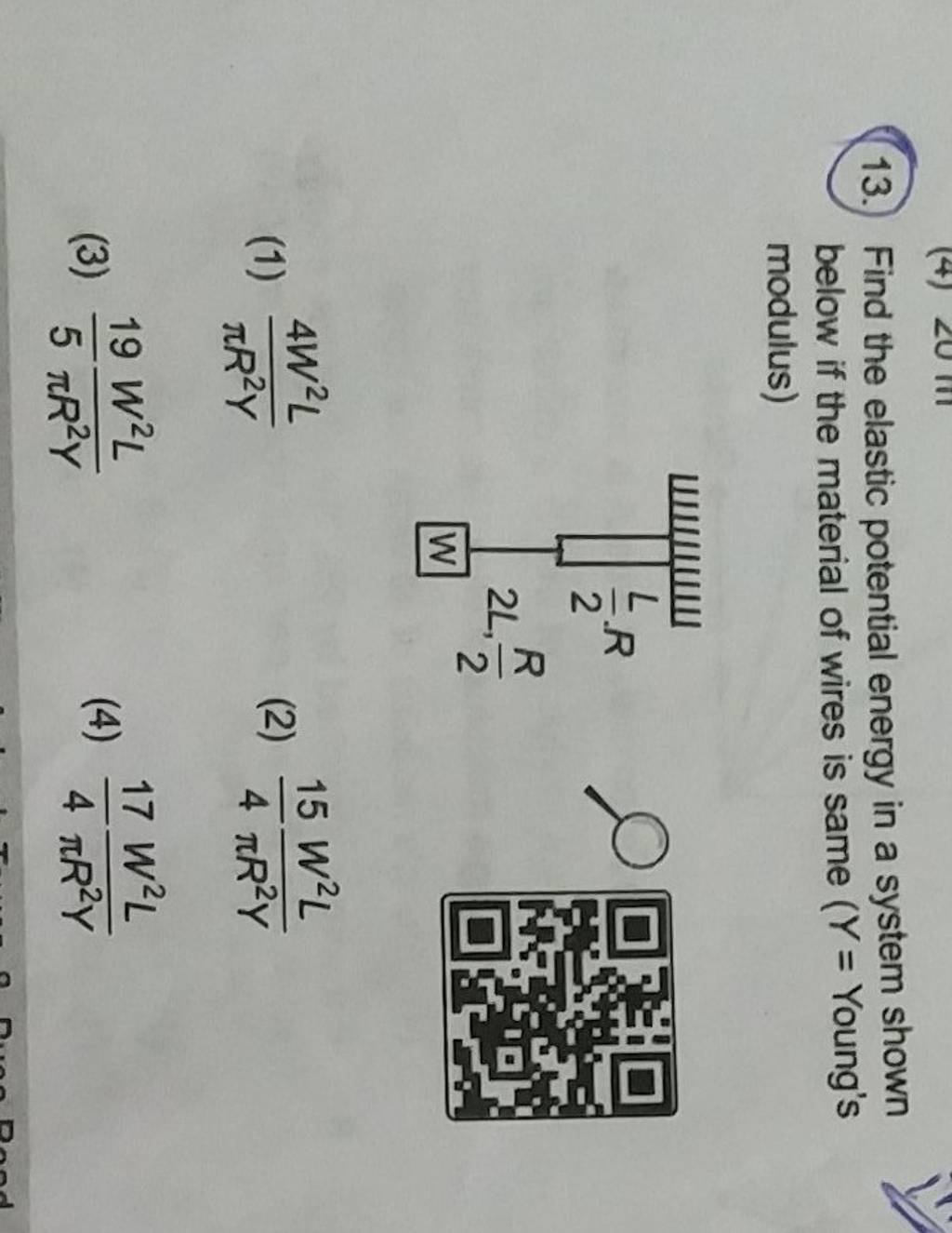 Find The Elastic Potential Energy In A System Shown Below If The Material