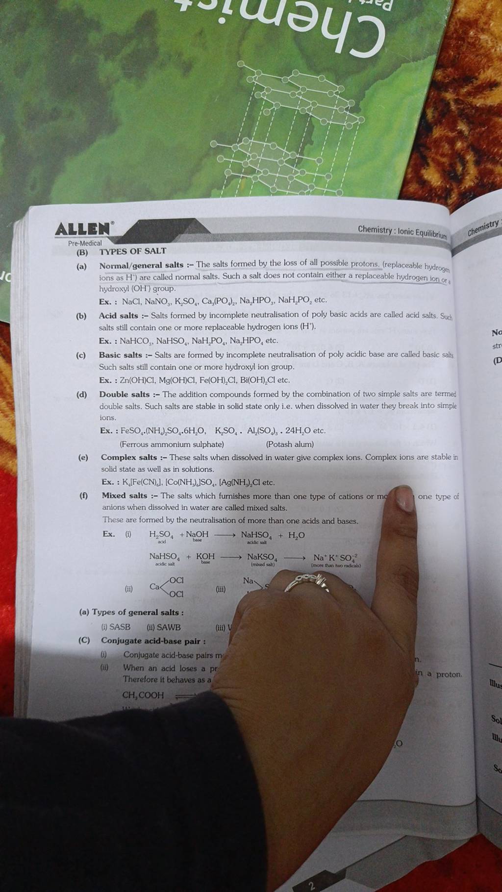 TYPES OF SALT Normal/general salts :- The salts formed by the loss of all..