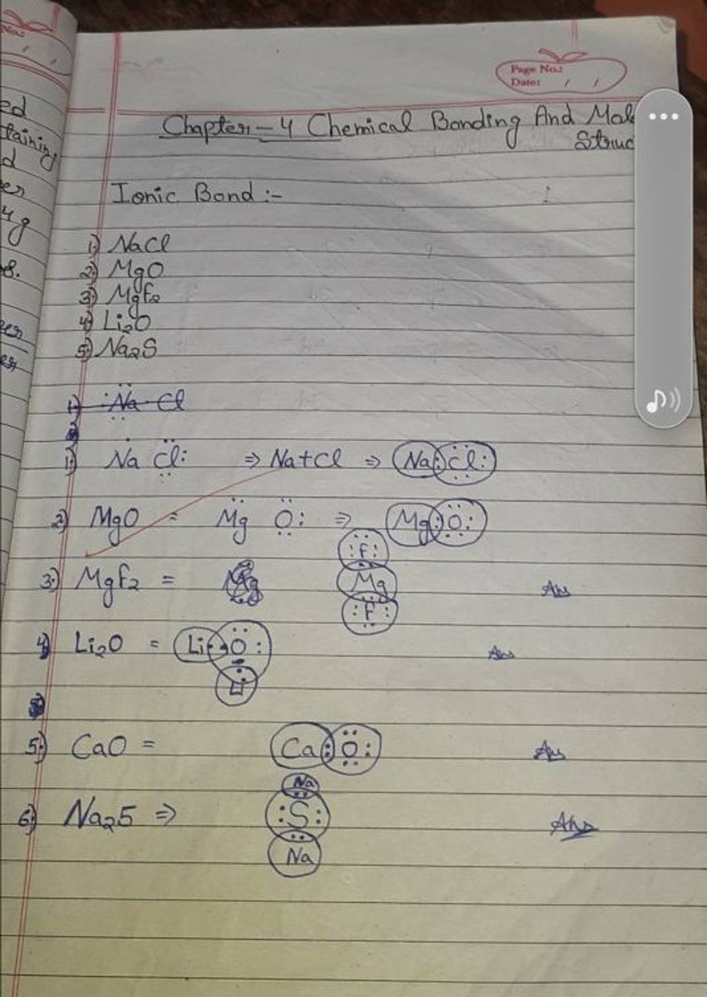 Chapter.4 Chemical Bonding And Mol ... Ionic Bond:- | Filo