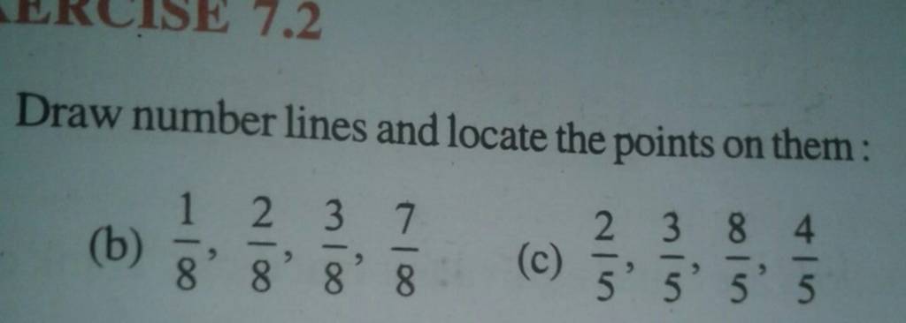 Draw number lines and locate the points on them : (b) 81 ,82 ,83 ,87 (c)..