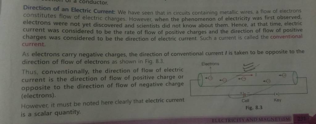 Direction of an Electric Current: We have seen that in circuits containin..
