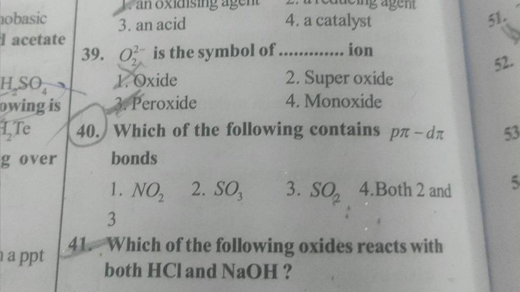 O22− is the symbol of ion | Filo