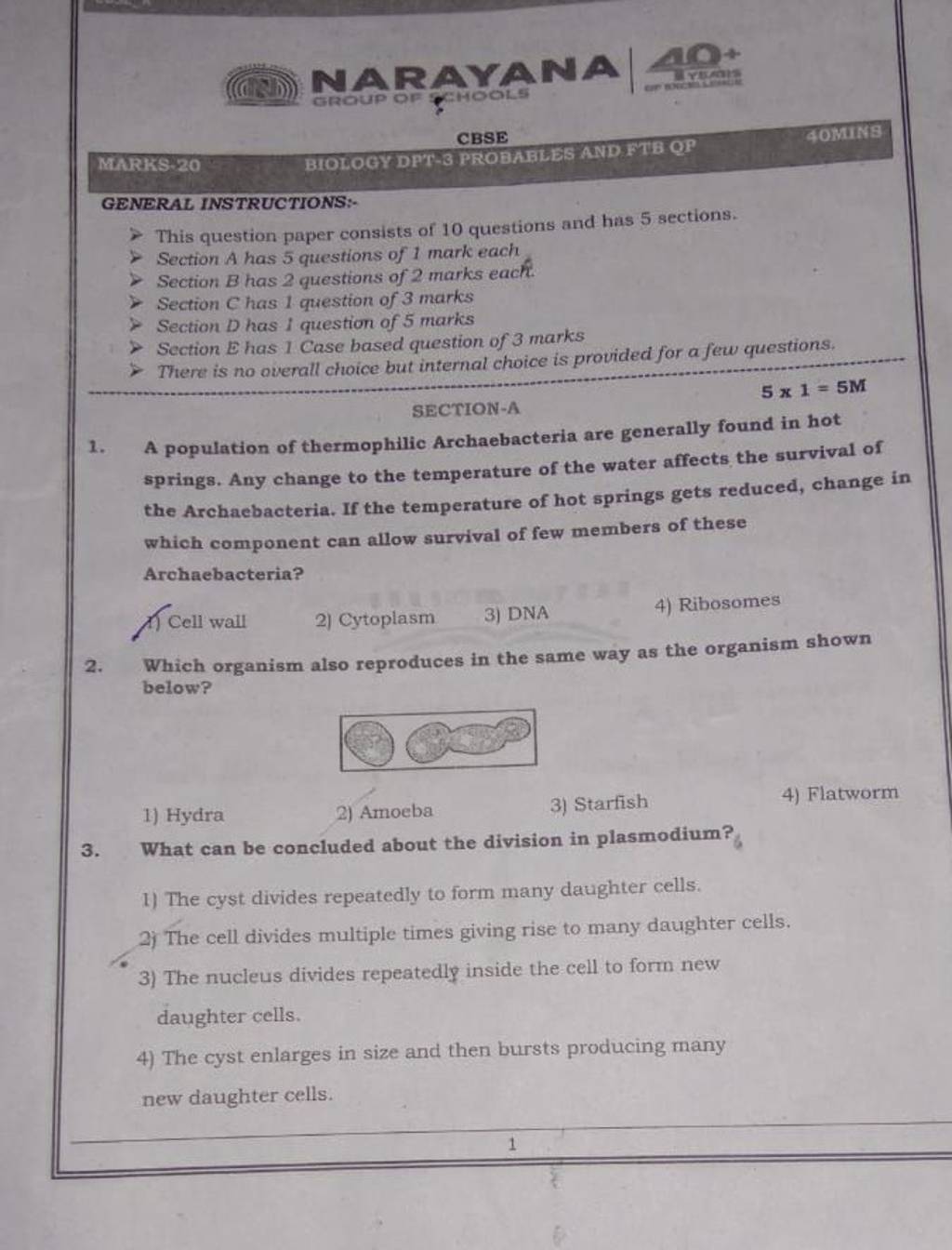 MNRKS-20 CBSE GENERAL INSTRUCTIONS:- This question paper consists of 10 q..