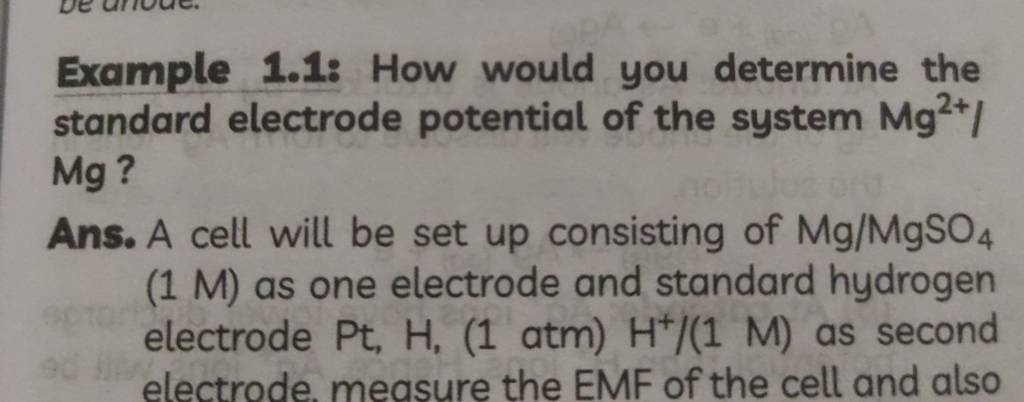Example 1.1: How would you determine the standard electrode potential of