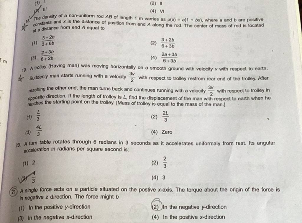 A Single Force Acts On A Particle Situated On The Postive X Axis The To