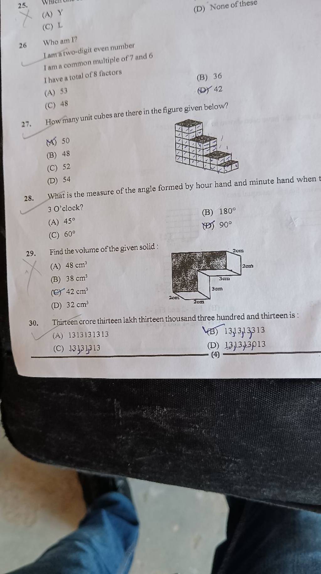 How Many Unit Cubes Are There In The Figure Given Below Filo