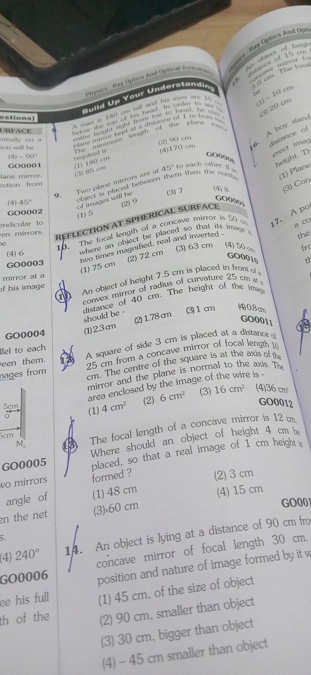 An Object Is Lying At A Distance Of 90 Cm Fro Concave Mirror Of Focal Len