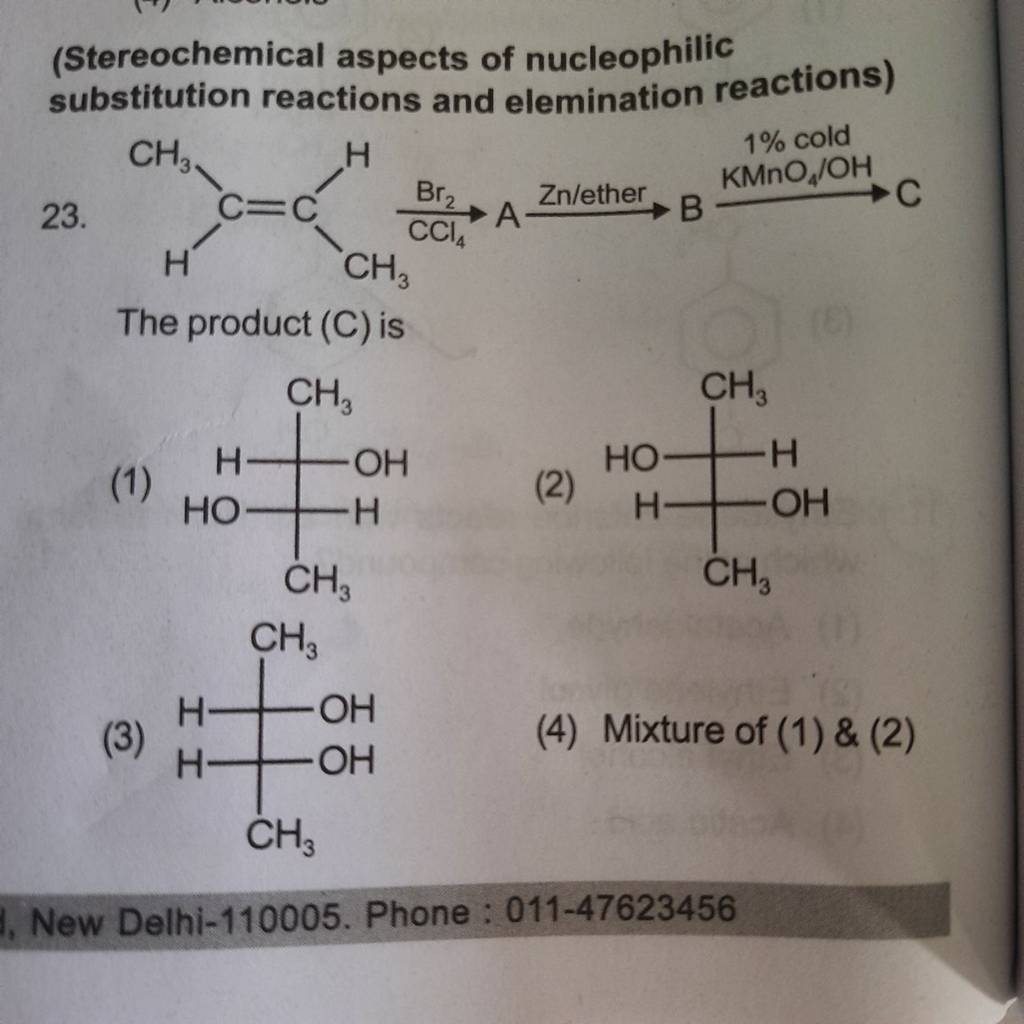 (Stereochemical aspects of nucleophilic substitution reactions and elemin..