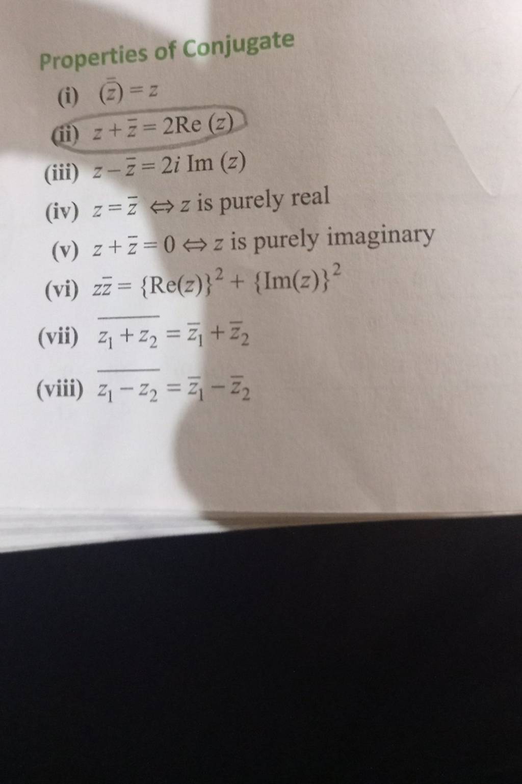 Properties of Conjugate | Filo