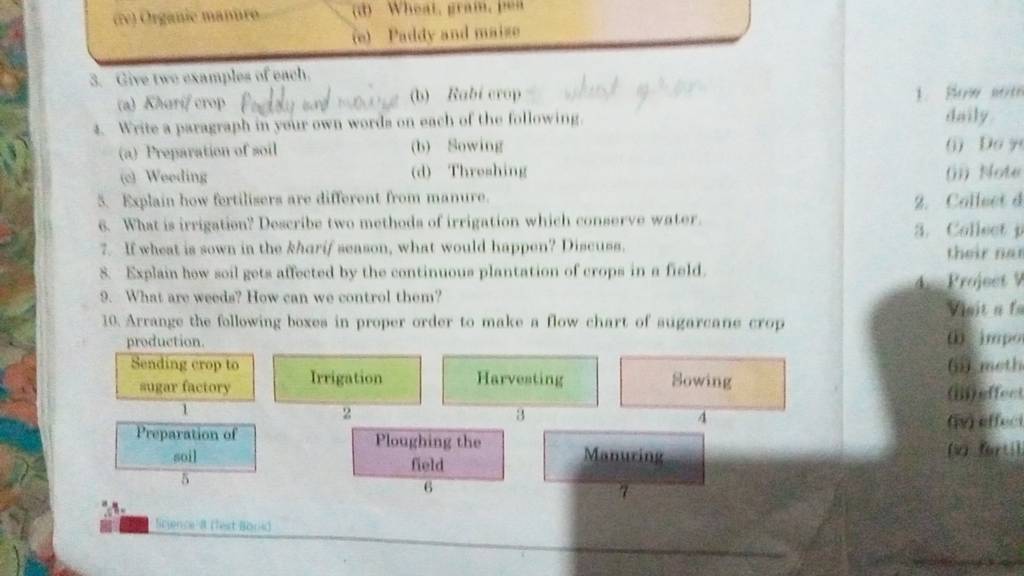 Give two axamples of eachi. 4. Write a paxagraph in vour own warde on eac..