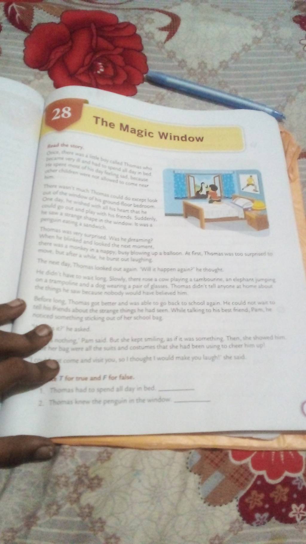 The Magic Window Frased the storin 4 p a balloon At frst. Thomas was coo