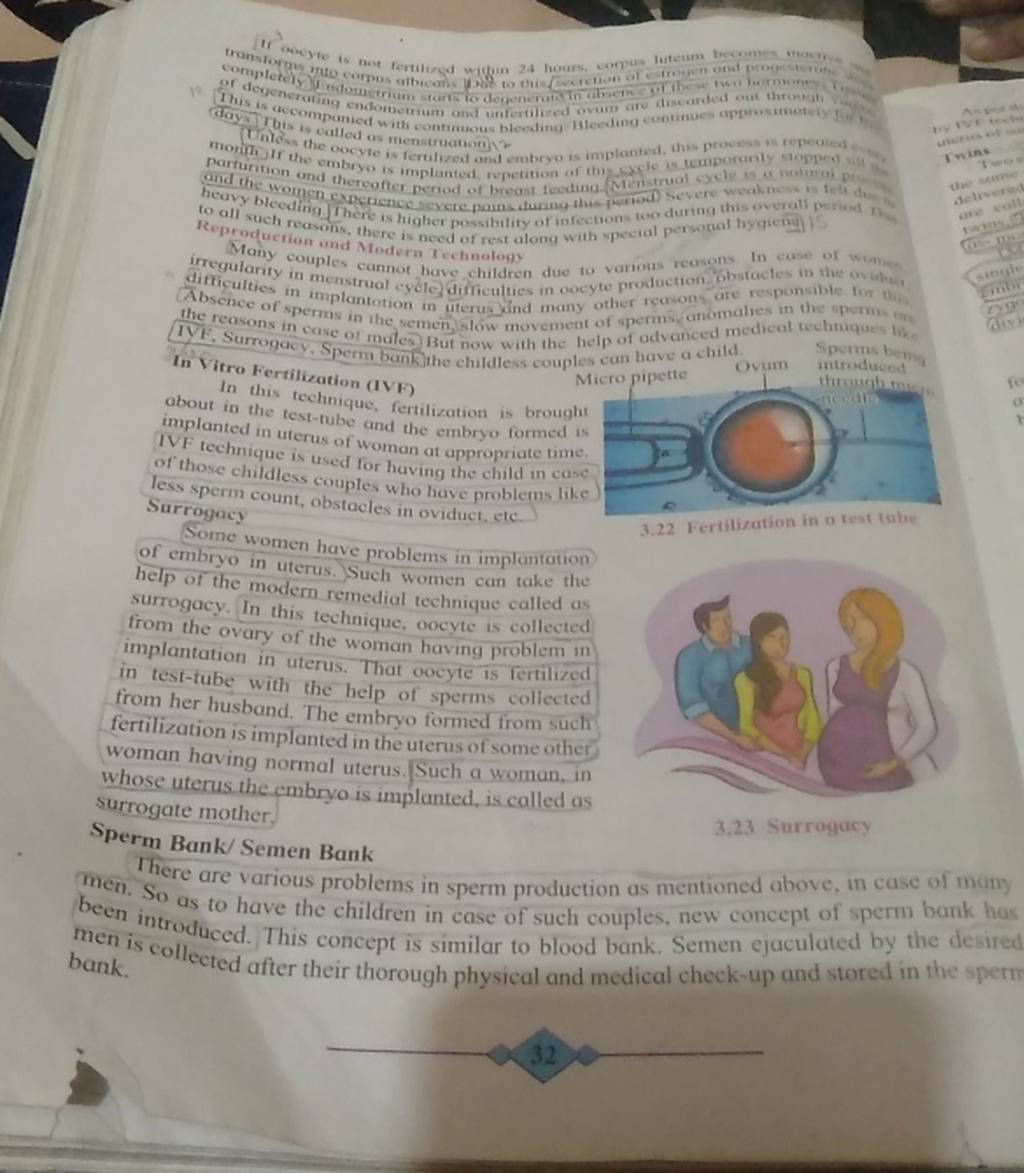 In Vitro fiertilization (IVIT) In this technique, fertilization is brough..