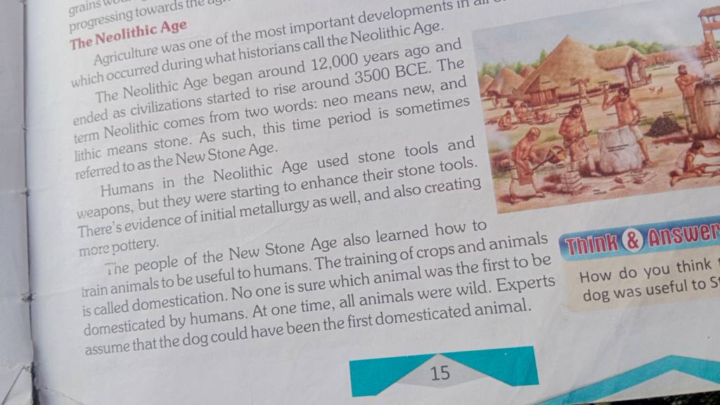 progressing towards The Neolithic Age Agriculture was one of the most imp..