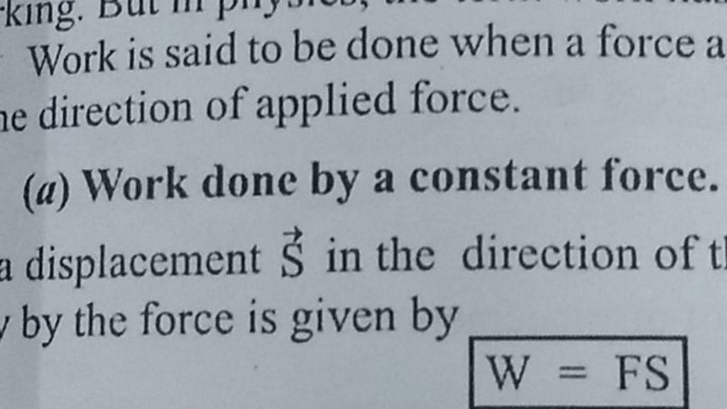 Work Is Said To Be Done When A Force A Direction Of Applied Force a Wo work-is-said-to-be-done-when-a-force-a-direction-of-applied-force-a-wo