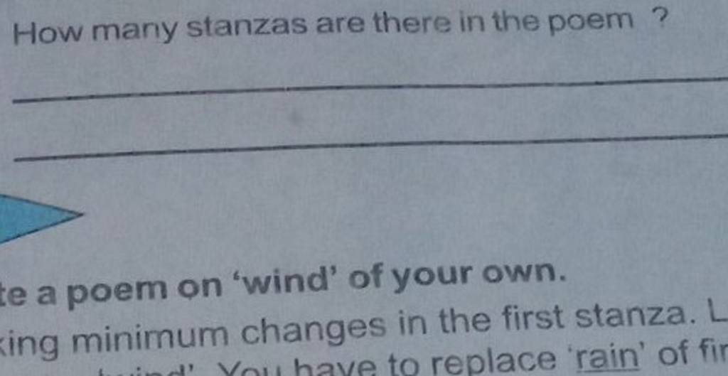 How many stanzas are there in the poem? te a poem on 'wind' of your own.