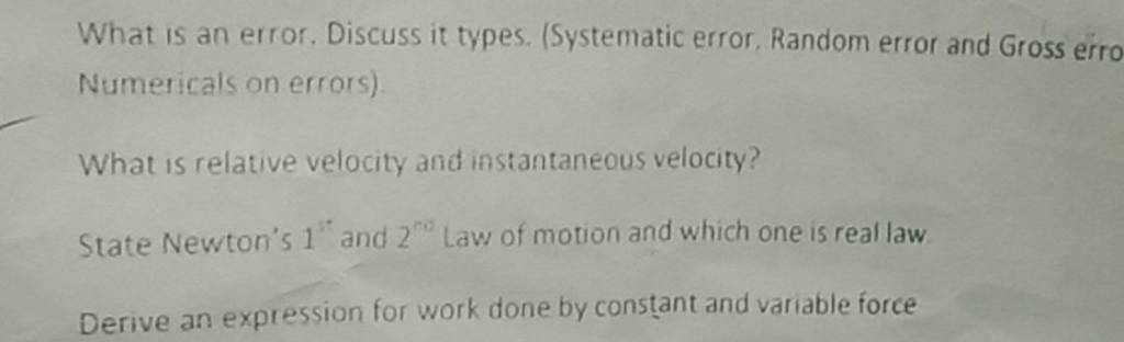 What Is An Error Discuss It Types Systematic Error Random Error And G 7855
