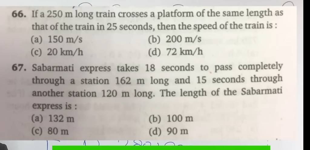 If a 250 m long train crosses a platform of the same length as that of th..