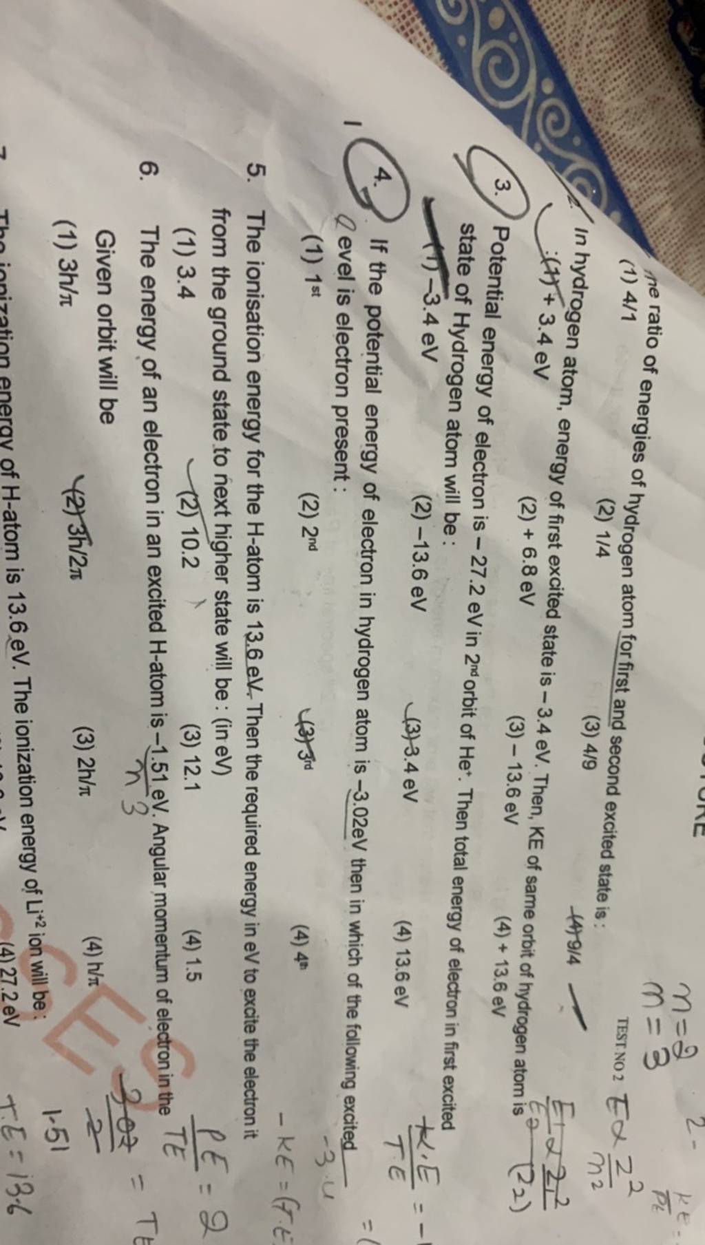 The ionisation energy for the H-atom is 13.6eV. Then the required energy