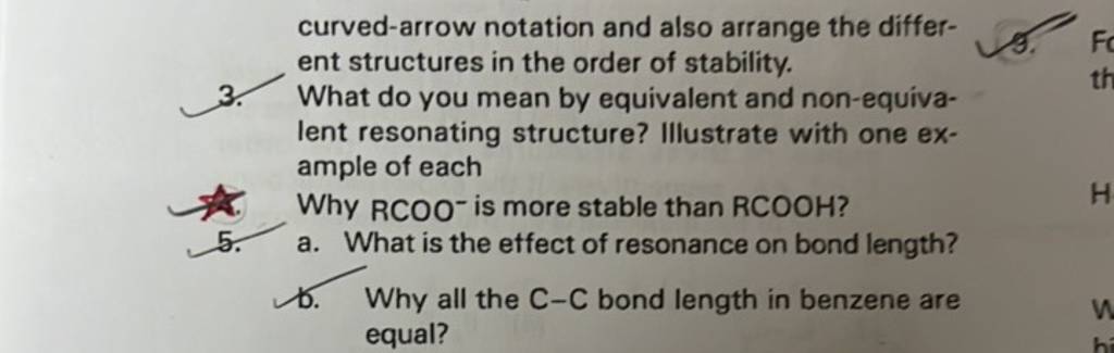 curved-arrow notation and also arrange the different structures in the or..